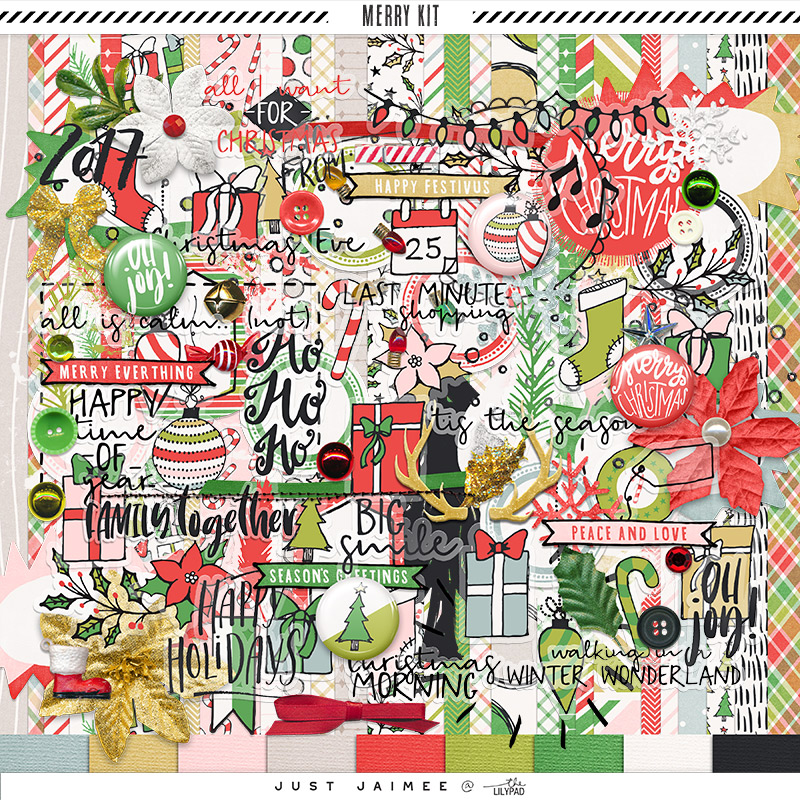 Merry | Digital Scrapbooking Kit - The Lilypad