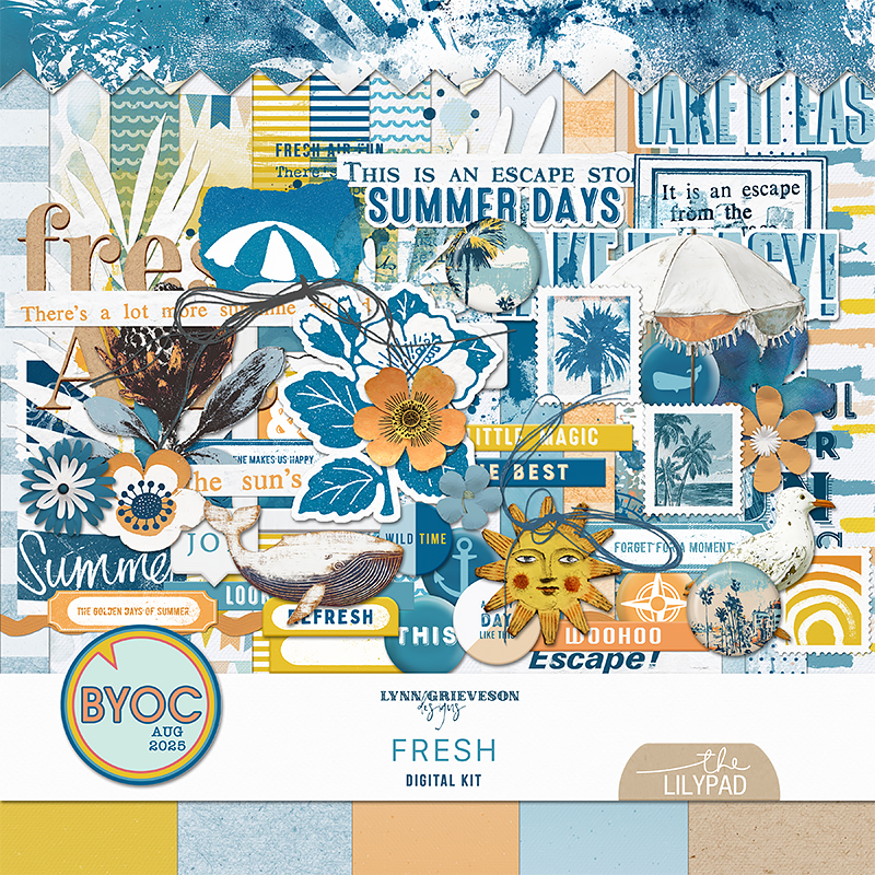 Fresh Digital Scrapbooking Kit - The Lilypad